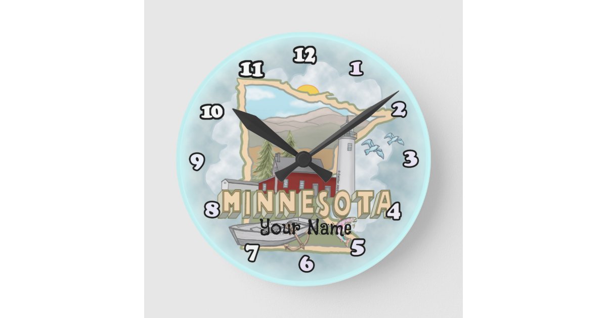 Minnesota Lighthouse clock | Zazzle