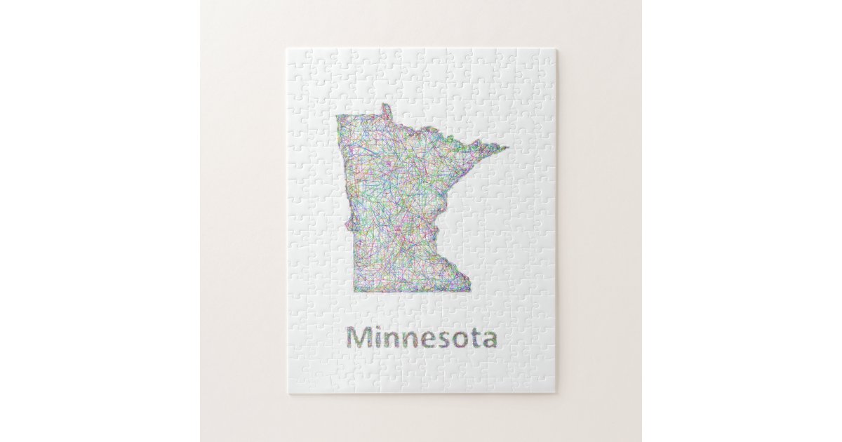 Minnesota map jigsaw puzzle | Zazzle