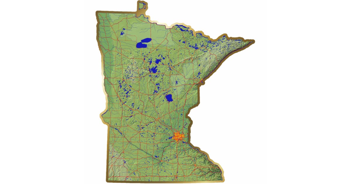 Minnesota Map Magnet Cut Out | Zazzle
