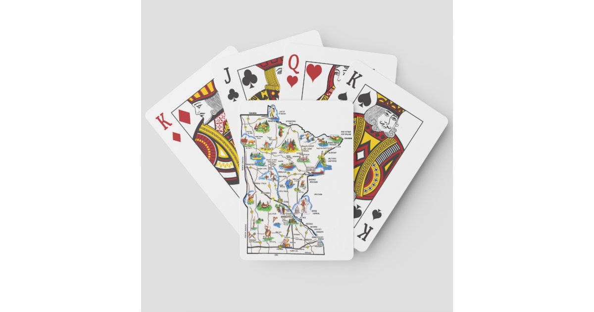 Minnesota Map Playing Cards | Zazzle