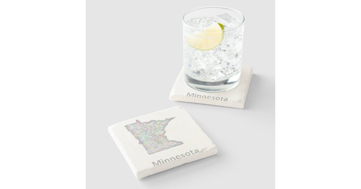 Minnesota map stone coaster | Zazzle