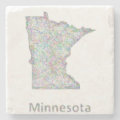 Minnesota map stone coaster | Zazzle