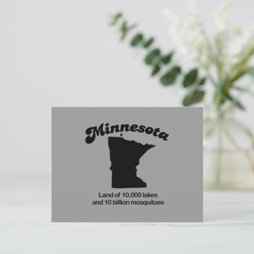 Minnesota Motto - Land of 10,000 lakes Postcard | Zazzle