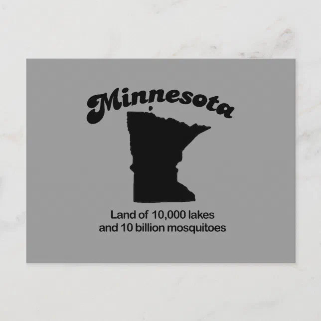 Minnesota Motto - Land of 10,000 lakes Postcard | Zazzle