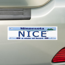 Minnesota Nice® Bumper Sticker | Zazzle