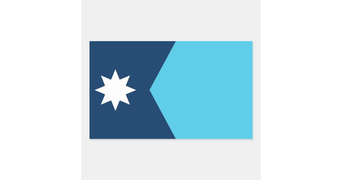 Minnesota North Star Flag Rectangular Sticker | Zazzle