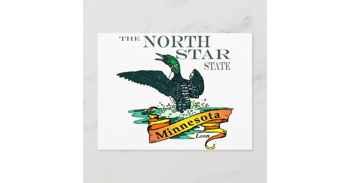 Minnesota North Star State Loons Postcard | Zazzle