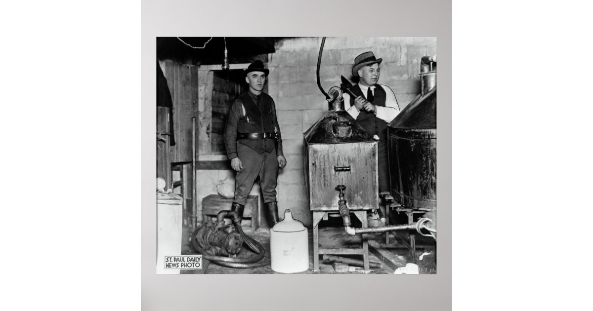 MINNESOTA PROHIBITION MOONSHINE BUST POSTER | Zazzle