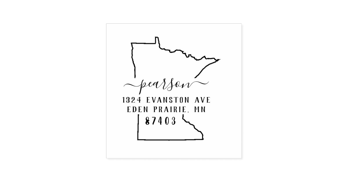 Minnesota Return Address Stamp Self-Inking | Zazzle