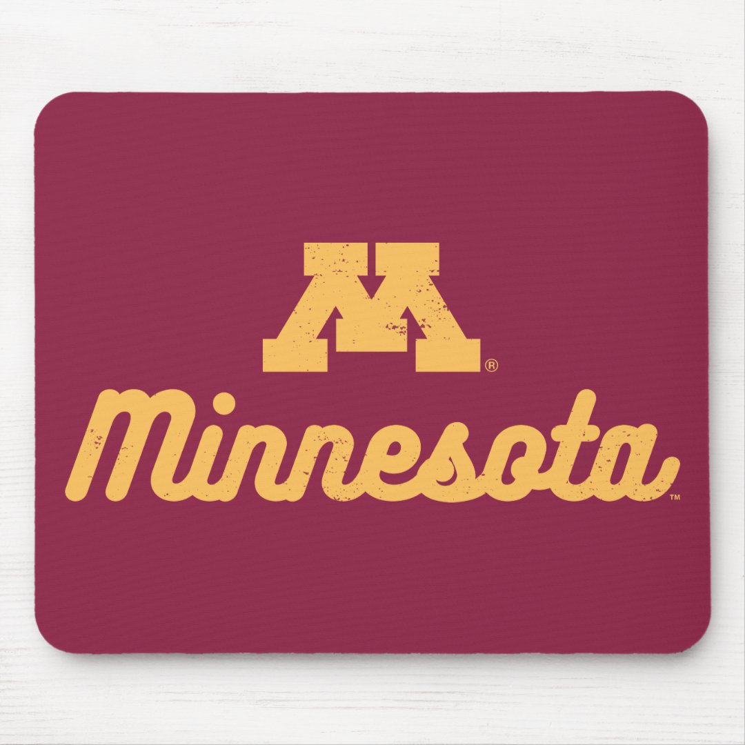 Minnesota | Script Logo Mouse Pad | Zazzle
