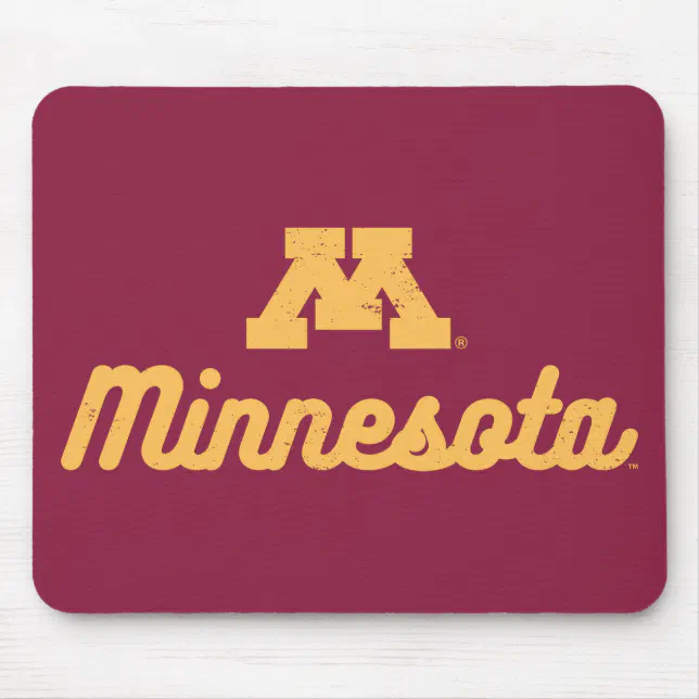Minnesota | Script Logo Mouse Pad | Zazzle