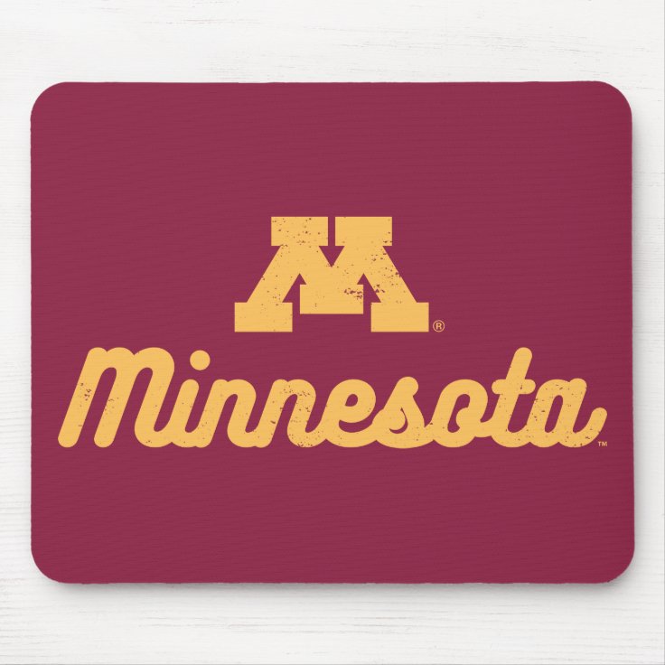 Minnesota | Script Logo Mouse Pad | Zazzle