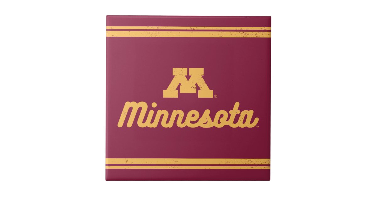 Minnesota | Script Logo Tile | Zazzle
