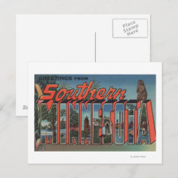 Minnesota (Southern) - Large Letter Scenes Postcard | Zazzle