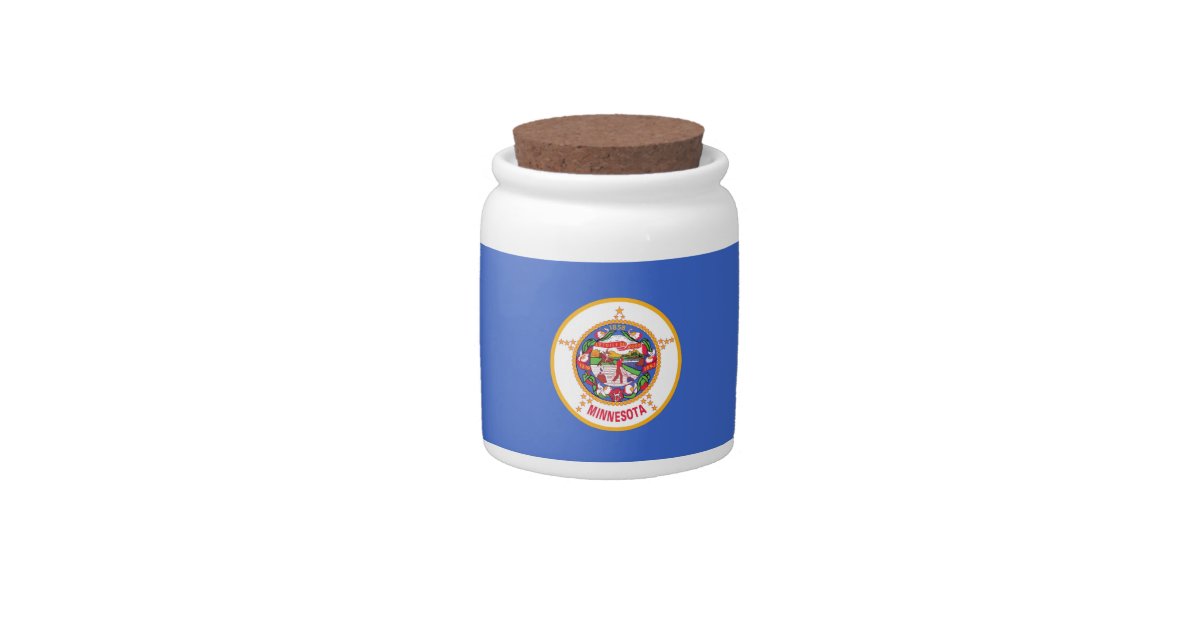 Minnesota State Flag Candy Jar | Zazzle
