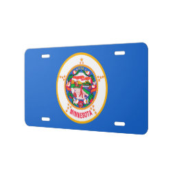 Minnesota State Flag Design Decor License Plate | Zazzle