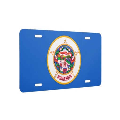 Minnesota State Flag Design Decor License Plate | Zazzle
