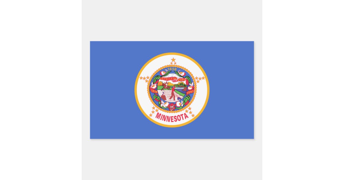 Minnesota State Flag Sticker | Zazzle