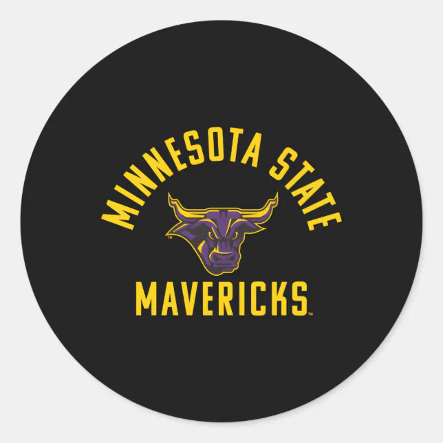 Minnesota State Kato Mavericks Large Classic Round Sticker | Zazzle
