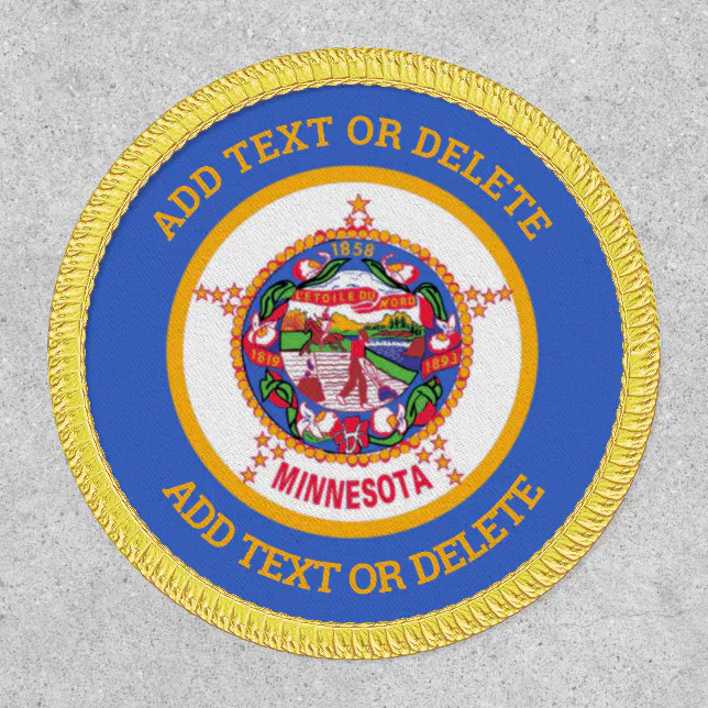 MINNESOTA STATE SEAL custom add text Patch | Zazzle