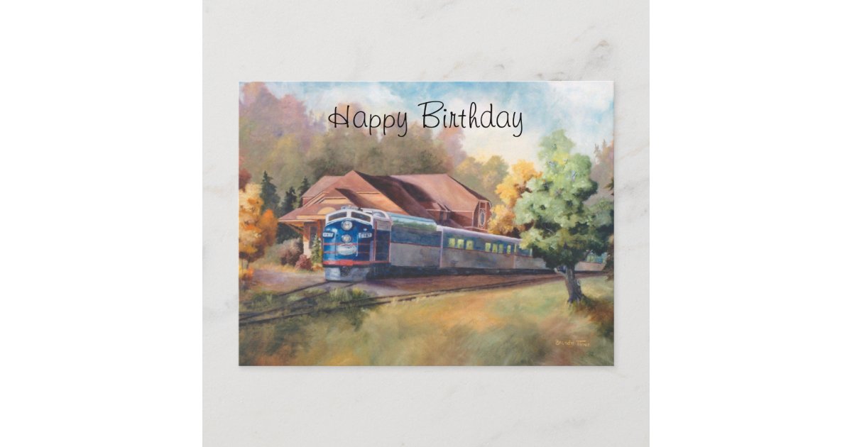 Minnesota Zephyr Train Birthday Postcard | Zazzle
