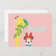 Minnie & Giraffe - Hello! Postcard | Zazzle