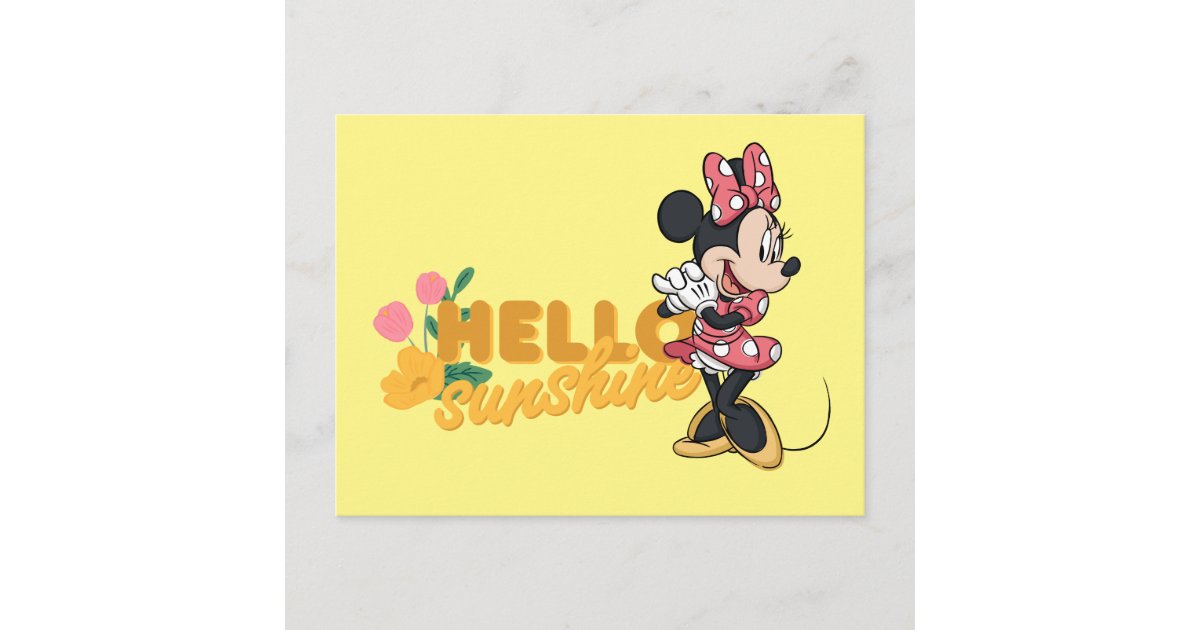 Minnie - Hello Sunshine Postcard | Zazzle