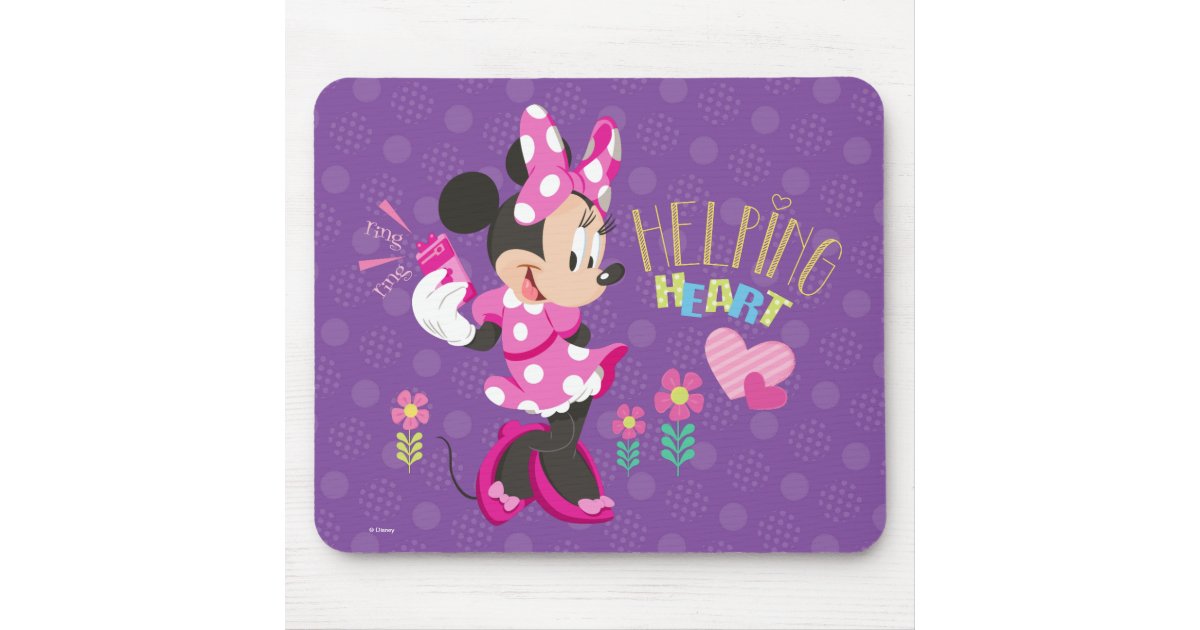 Minnie | Helping Heart Mouse Pad | Zazzle