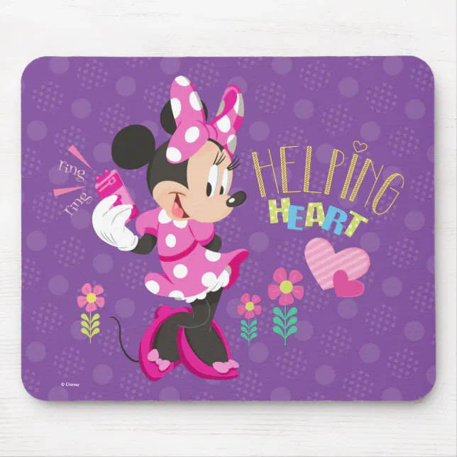 Minnie | Helping Heart Mouse Pad | Zazzle