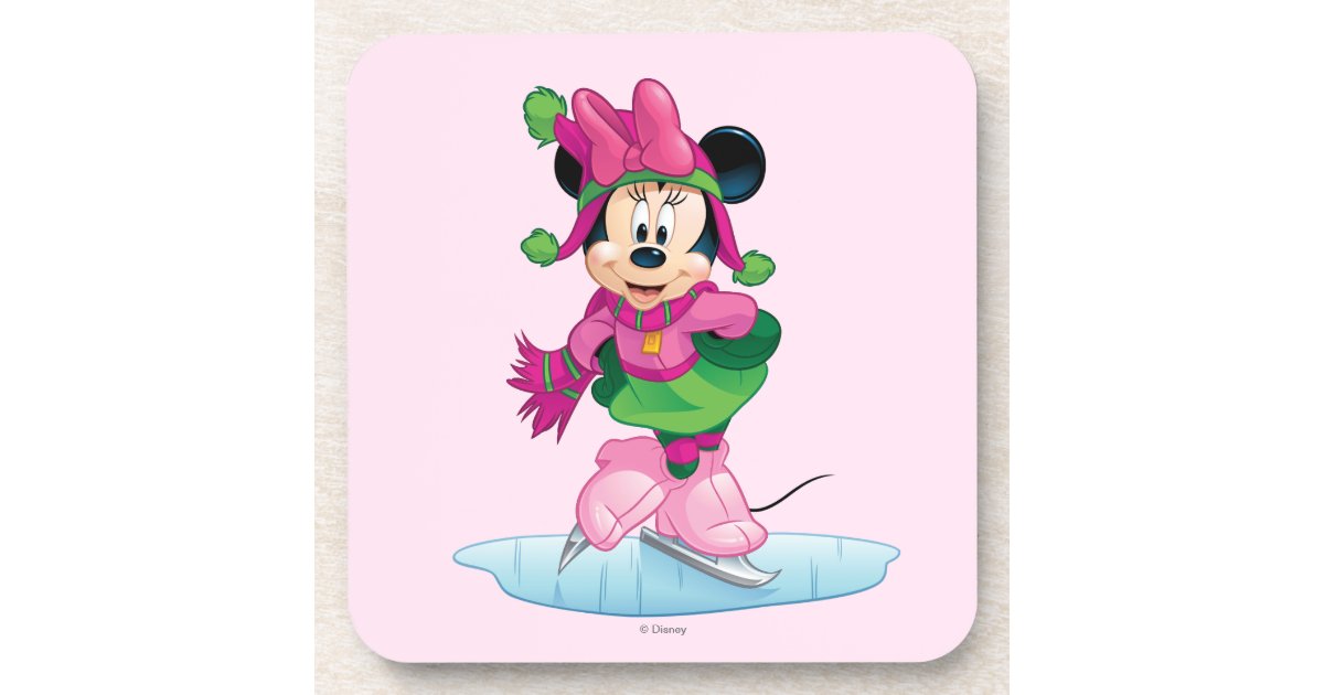 Minnie Ice Skating Coaster | Zazzle