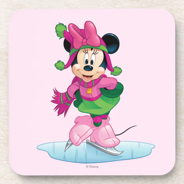 Minnie Ice Skating Coaster | Zazzle