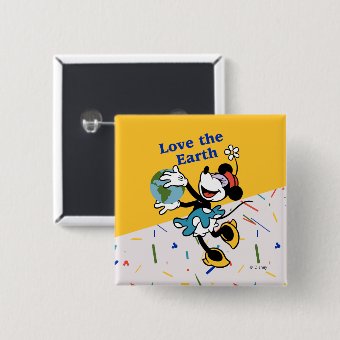 Minnie | Love the Earth Button | Zazzle