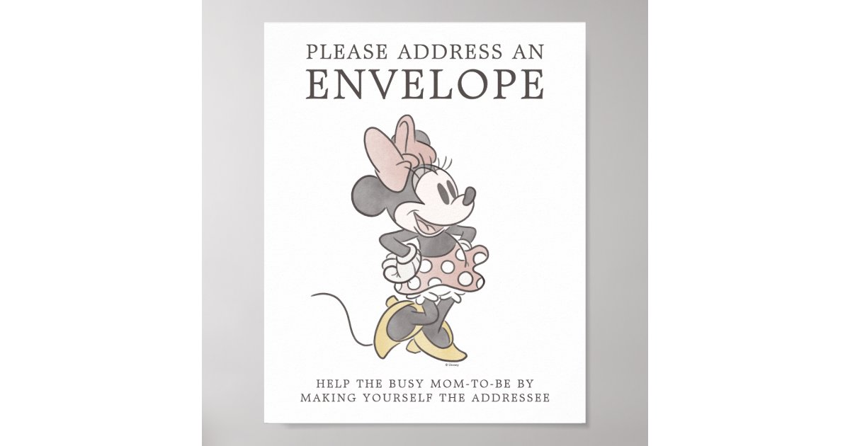 Minnie Mouse Baby Shower Poster | Zazzle