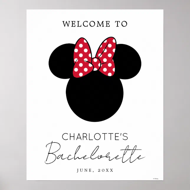 Minnie Mouse Bachelorette Bridesmaid Poster | Zazzle
