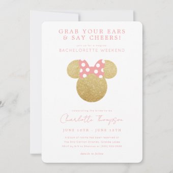 Minnie Mouse Bachelorette Party Weekend Invitation | Zazzle