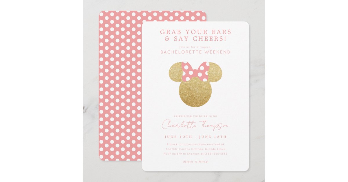 Minnie Mouse Bachelorette Party Weekend Invitation | Zazzle