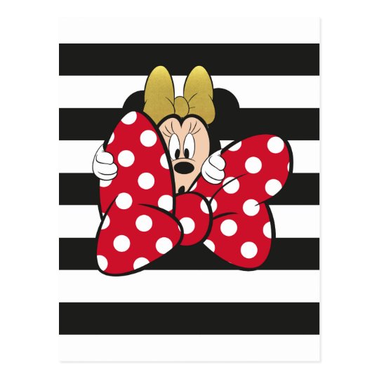 Minnie Mouse | Bow Tie Postcard | Zazzle.com