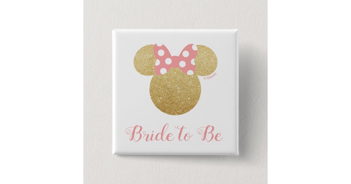 Minnie Mouse Bride to Be | Bridal Shower Button | Zazzle