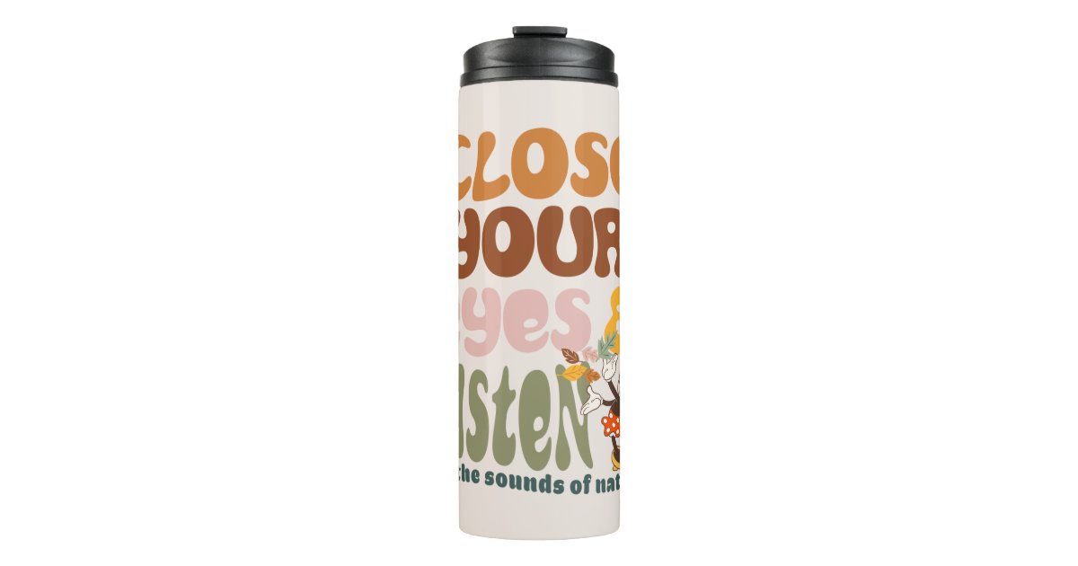 Minnie Mouse |Close Your Eyes & Listen Thermal Tumbler | Zazzle