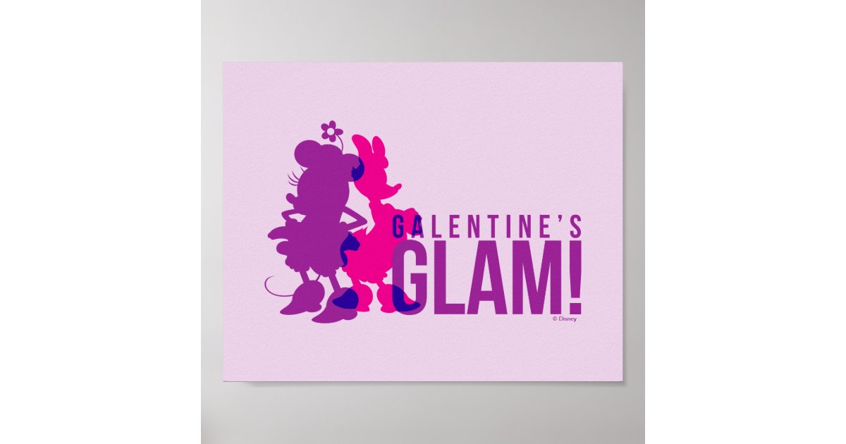 Minnie Mouse & Daisy Duck | Galentine's Glam! Poster | Zazzle
