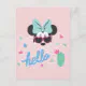 Minnie Mouse Desert Waves - Hello Postcard | Zazzle