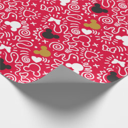 Minnie Mouse | Doodle Pattern Wrapping Paper | Zazzle