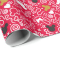 Minnie Mouse | Doodle Pattern Wrapping Paper | Zazzle