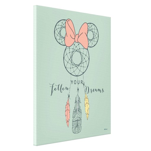 Minnie Mouse Dream Catcher | Follow Your Dreams Canvas Print | Zazzle