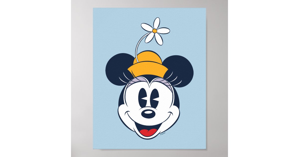 Minnie Mouse | Fun Flower Hat Poster | Zazzle
