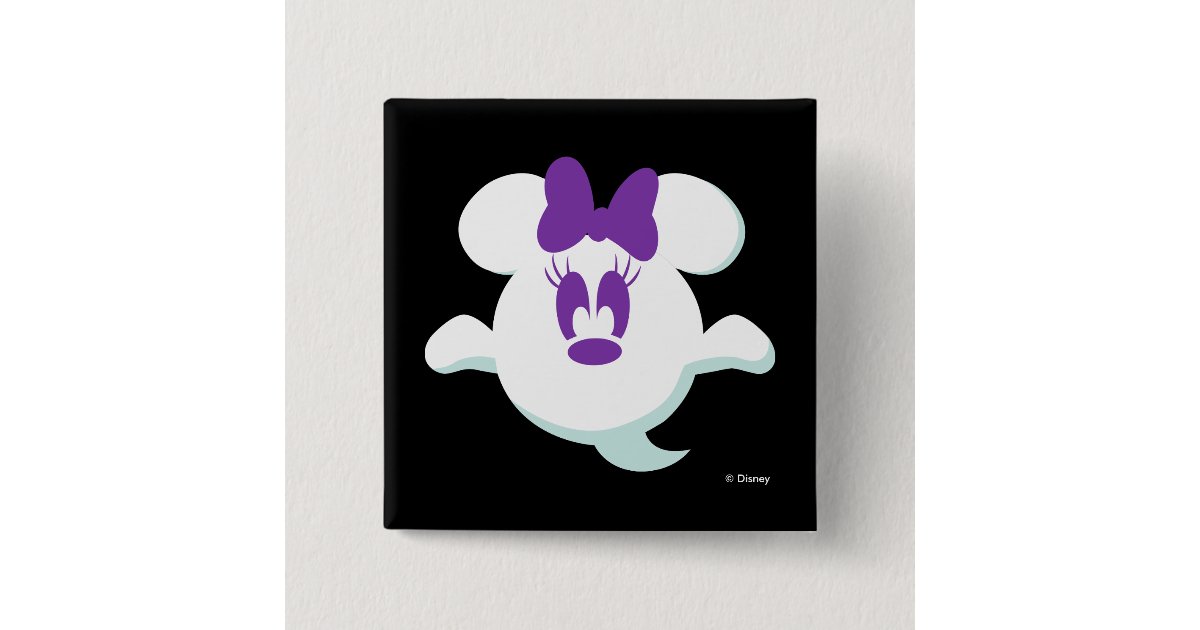 Minnie Mouse Ghost Button | Zazzle
