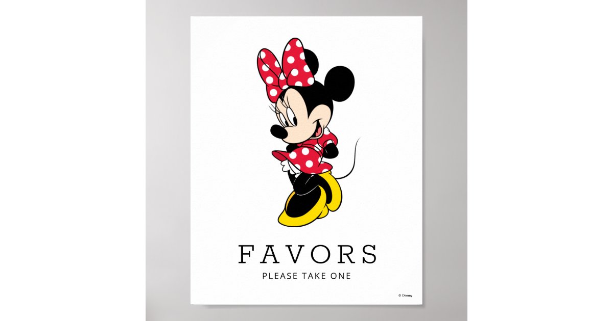 Minnie Mouse Girl Baby Shower Poster | Zazzle