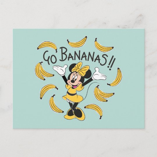 Minnie Mouse | Go Bananas Postcard | Zazzle.com