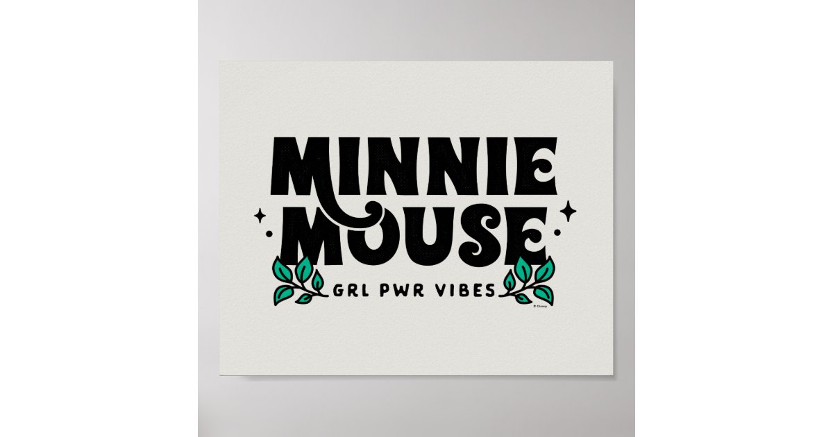Minnie Mouse | GRL Power Vibes Poster | Zazzle