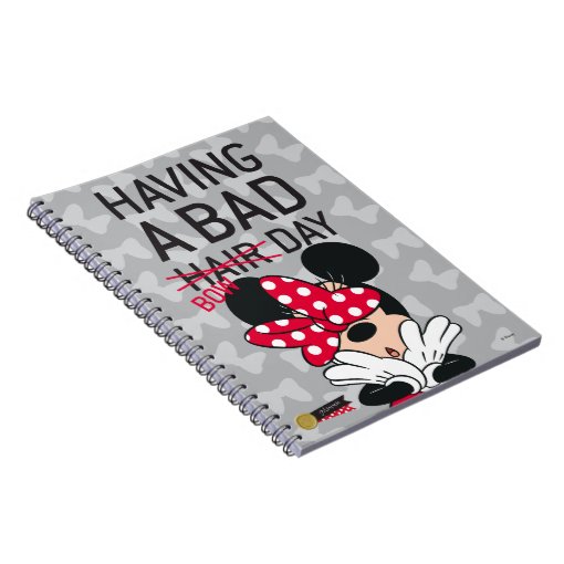 Minnie Mouse | Having a Bad Bow Day Notebook | Zazzle